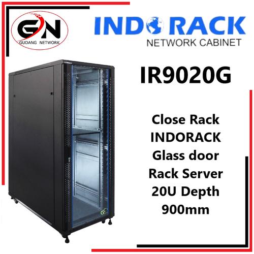 Jual Close Rack INDORACK Glass door Rack Server 20U Depth 900mm IR9020G ...