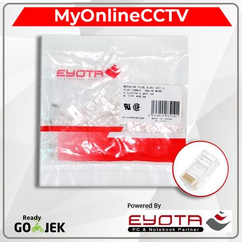 Jual CONNECTOR RJ45 CAT6 EYOTA JACK RJ 45 LAN CAT6 PLASTIK isi 50 20 10 ...