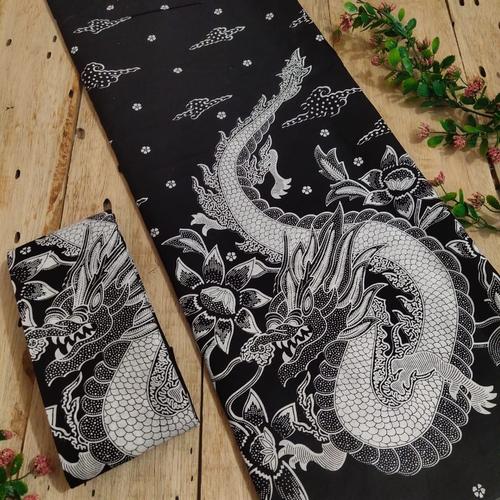 Jual Kain Batik Terbaru | Motif Naga Monocrom 2m5 - Kota Pekalongan - f ...