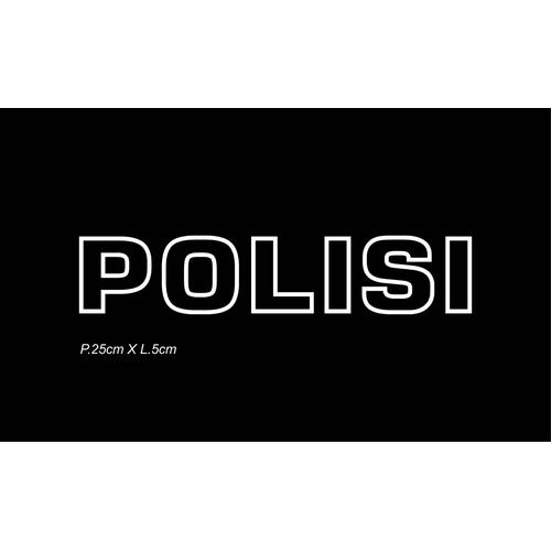 Jual Stiker Tulisan POLISI Custom,Cutting Sticker - Putih - Jakarta ...