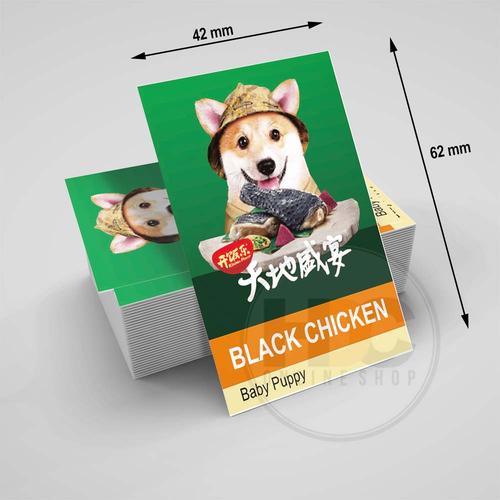 Jual Kitchen Flavor Black Chicken Sticker Label Pet Shop Custom ...