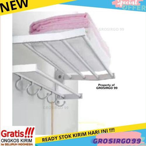 Jual Rak Handuk Kamar Mandi Jemuran Dinding Stainless Tempel Gantung ...