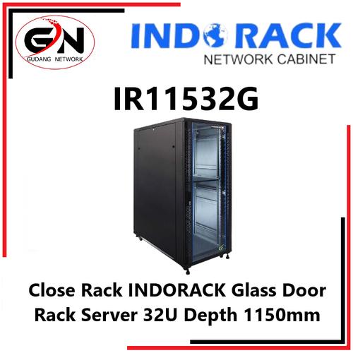 Jual Close Rack INDORACK Glass Door Rack Server 32U Depth 1150mm ...