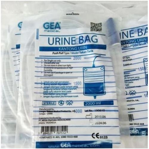 Jual URINE BAG GEA - URIN BAG - URINE BAGS- KANTONG URINE per pak isi ...