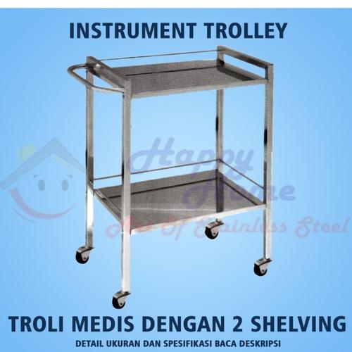 Jual Instrument Trolley, Troli Alat Medis Rumah Sakit Stainless Steel ...