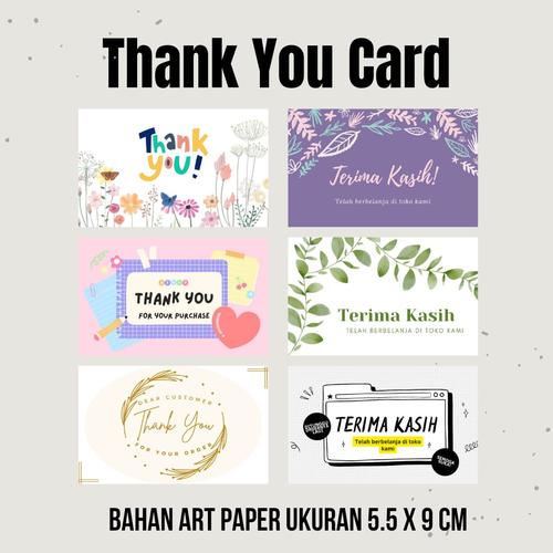 Jual Kartu Ucapan Terima Kasih Online Shop Thank You Card Thx Thanks ...