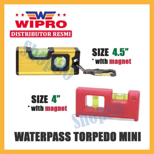 Jual Wipro Waterpass Magnet Model Torpedo Mini Waterpas Water Pass Pas ...