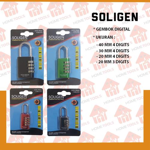 Jual Gembok Digital Pin Dapat Diubah Soligen Gembok Koper Aluminium ...