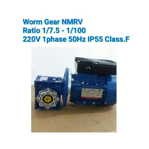 Jual WORM GEAR NMRV 050 RATIO1: 7,5 - 30 CW MOTOR 0.75HP 4POLE 220V ...