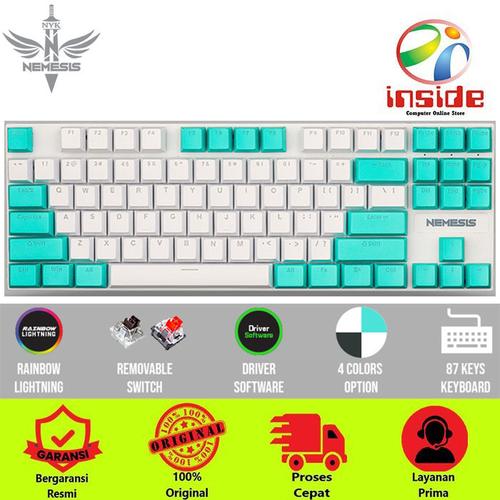 Jual Keyboard Gaming Mechanical NYK Nemesis MKN-01 EZALOR - Green White ...