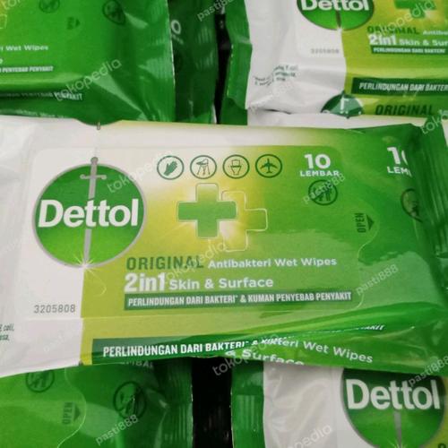 Jual Dettol wet wipes 10 original tissue tisu - wipes10 ungu - Kota ...