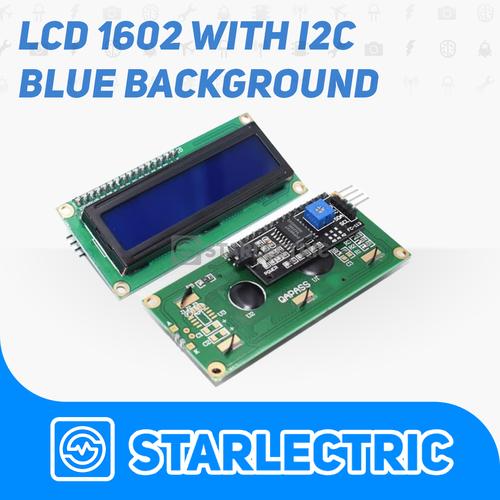 Jual LCD 16x2 1602 Biru Blue LCD With I2C IIC Module Solder Uno R3 ...