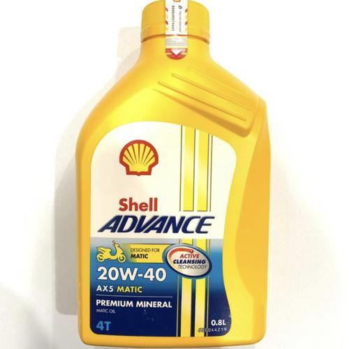 Jual OLI MESIN MOTOR MATIC SHELL AX5 SCOOTER 800 ML 20W 40 ASLI ...