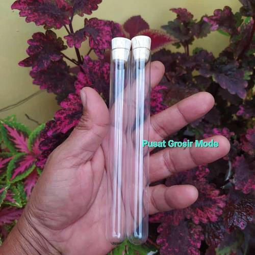 Jual Tube Kaca Tabung Kaca Botol Reaksi 15ml Dengan Tutup Kayu Natural ...