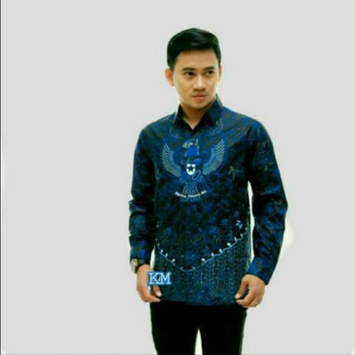 Jual Hem Batik Garuda Lengan Panjang Kemeja Garuda Pancasila Biru Blue ...