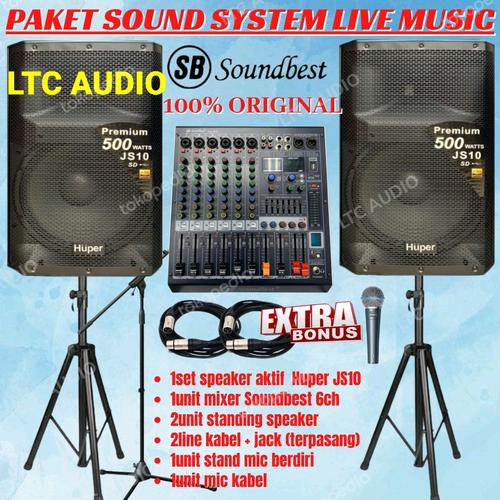 Jual Paket Sound System Live Music Cafe HUPER 15 inch ORI + Mixer (Pro ...
