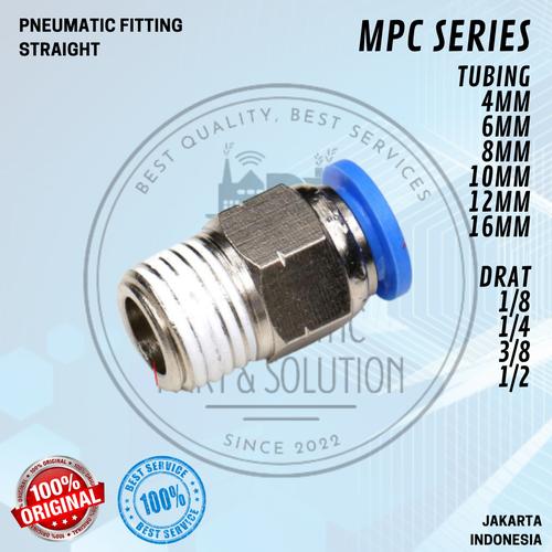 Jual Fitting Angin Straight Lurus MPC-08-03 8MM x 3/8 Inch Pneumatic ...