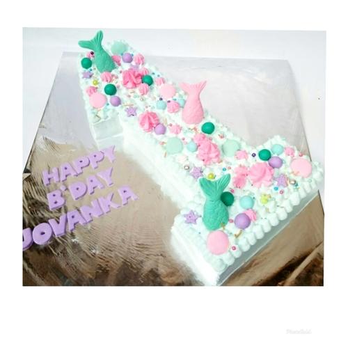 Jual cake huruf/cake angka/kue ulang tahun huruf U/cake U - Coklat ...