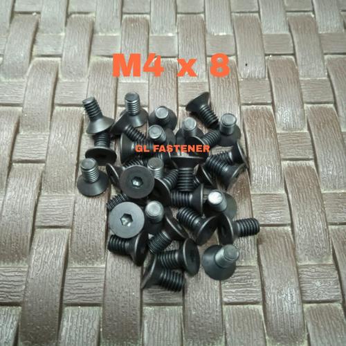 Jual Verseng L Baja M4 x 8 / Countersunk / Baut JFL / Baja 10.9 / CSK ...