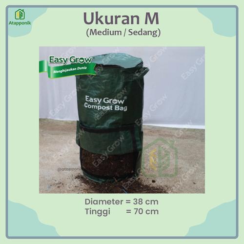 Jual Compost Bag Easy Grow Tas Pembuat Kompos Pengolah Sampah Daun Organik - M (38cm x 70cm ...