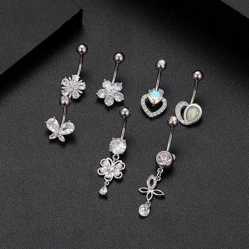 Jual Piercing Belly Button Anting Puser Navel Stainless Steel 7 Style ...
