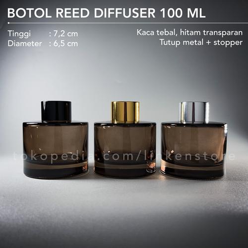 Jual Botol Reed Diffuser 100ml HITAM Transparan Kaca Tebal Aromatherapy ...