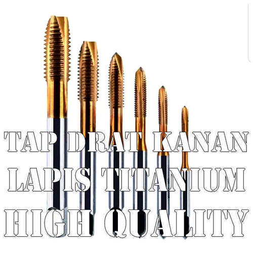 Jual TAP DRAT KANAN / ALAT DRAT DALAM LAPIS TITANIUM M2 - M10 - M3x0.5 ...