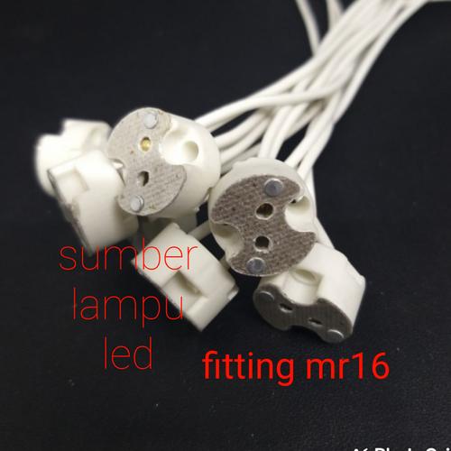 Jual fitting halogen led mr16 / soket mr16 tusuk 2pin - fiting gu5.3 ...