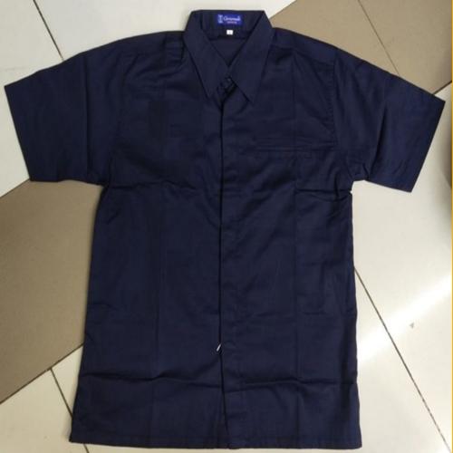 Jual Kemeja Polos Seragam Polos Navy Lengan Pendek Pria - Putih, M ...