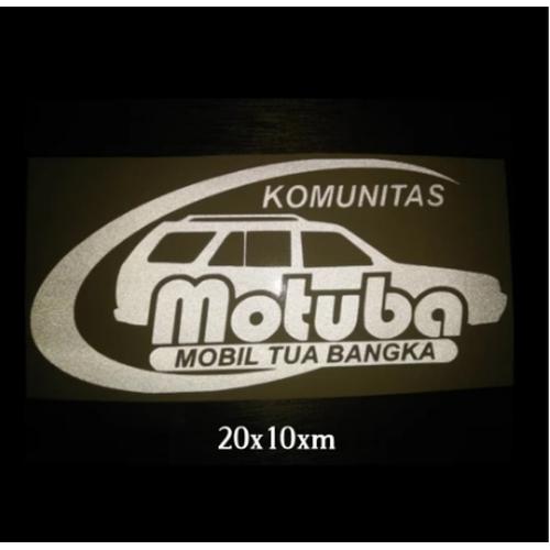 Jual Cutting Stiker Komunitas Mobil Tua Bangka sticker MOTUBA - Putih ...
