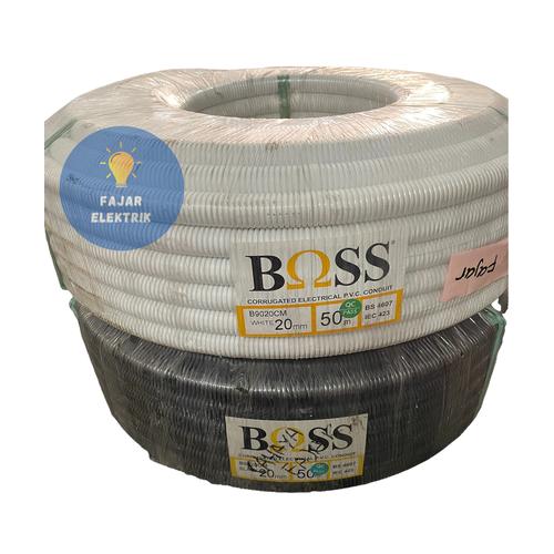 Jual FLEXIBEL LISTRIK BOSS 20MM CONDUIT 1 ROLL / 50 METER - Putih ...
