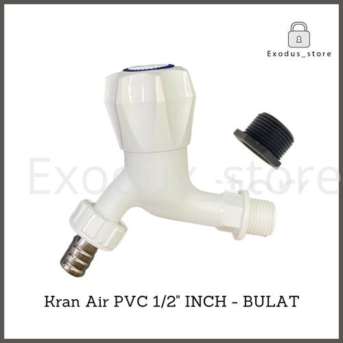 Jual Kran air plastik tanam PVC 1/2" inch / keran air plastik - BULAT ...