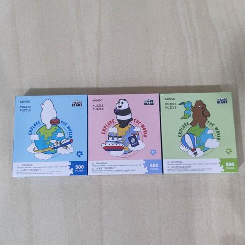 Jual We Bare Bears Puzzle 500 Pcs Miniso Japan Cartoon Network Original ...