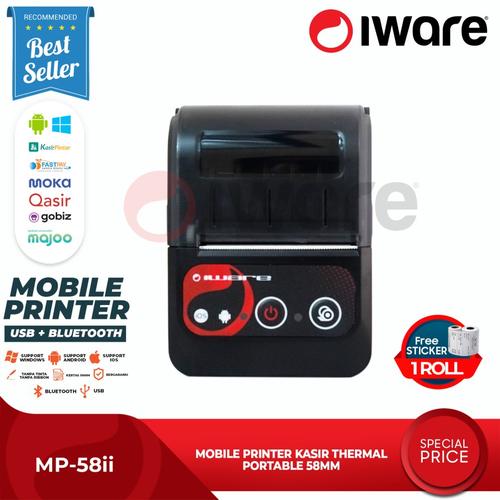 Jual Mini Printer Mobile Printer Thermal Bluetooth Iware MP-58ii Mokapos - Kota Semarang ...