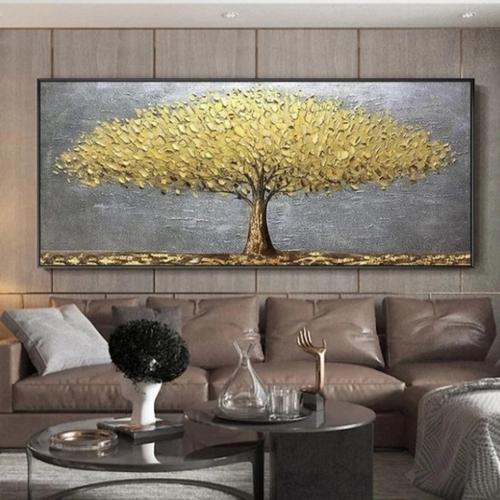 Jual lukisan abstrak pohon minimalis wall decor || include frame - Kab ...