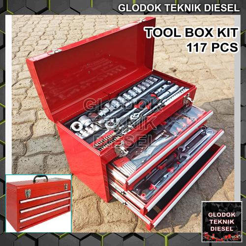 Jual WIPRO 1/4" & 1/2" Tool Box Kit Set TS 117 PCS METRIC LENGKAP ...