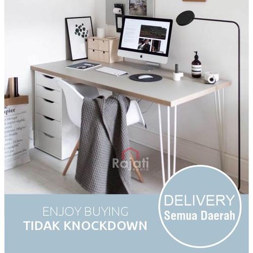 Jual Meja Kerja Belajar Minimalis Modern | FULL SET MEJA dan DRAWER ...