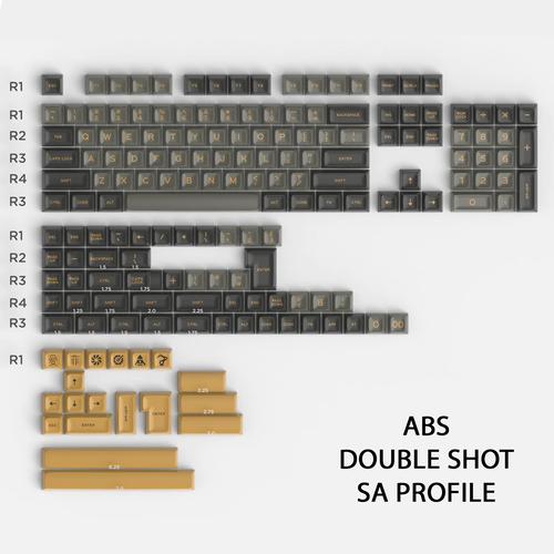 Promo KEYCAPS MICRO LIGHT BLACK ABS SA PROFILE DOUBLE SHOT - KEYCAPS ...