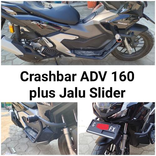 Jual Crashbar Honda ADV 160 plus Jalu Slider Tubular ADV 160 pelindung ...