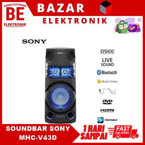 Promo Sony MHC-V43D High Power Audio System with Bluetooth Technology ...