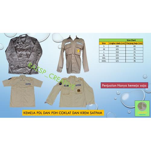 Jual Kemeja PDL dan PDH Satpam Security Coklat dan Krem Terbaru 2022 ...