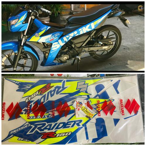 Jual Striping Tape Set Sticker Satria Fu Injeksi Tritone Blue Versi ...