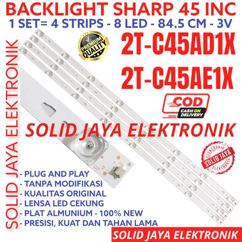 Jual BACKLIGHT TV LED SHARP 45 INC 2T-C45AD1X 2T-C45AE1X 2T LAMPU BL 8K ...
