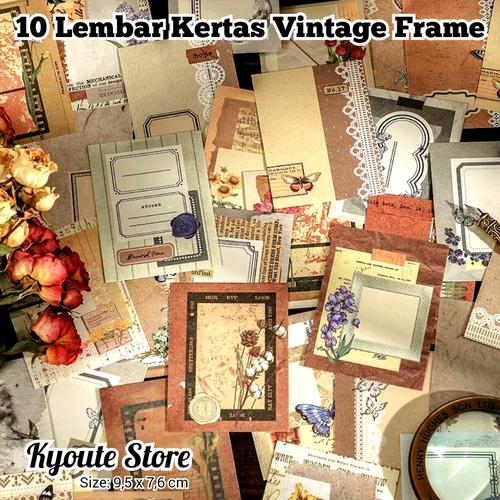 Jual 10 Lembar Kertas Dekorasi Scrapbook Vintage Collage Retro Journal ...