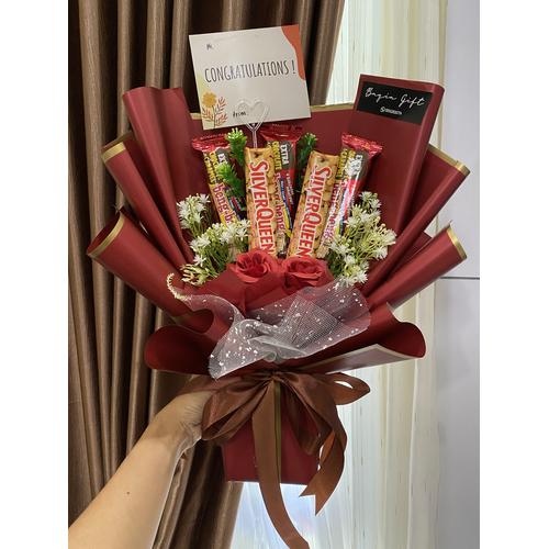 Jual bouquet snack/buket bunga premium hadiah ulang tahun,wisuda ...