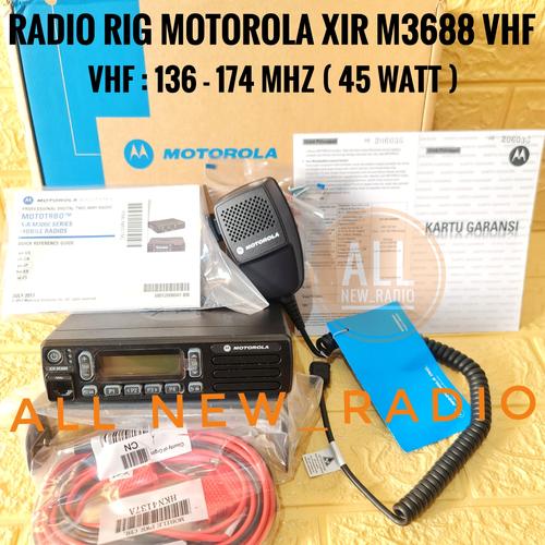 Jual RADIO RIG MOTOROLA XIR M3688 VHF 45WATT DIGITAL ANALOG RIG M3688 ...