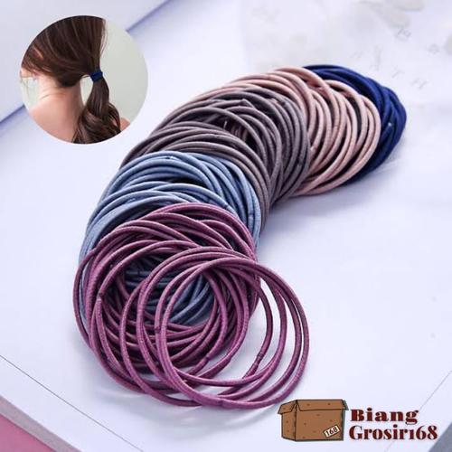 Jual Ikat rambut Korea 1 kantong isi 100 pcs Gelang karet - Jakarta ...