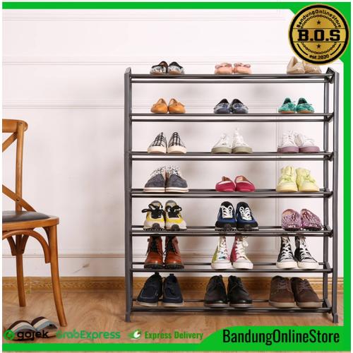 Jual Krisbow Stora Rak Sepatu Besi 7 Tingkat Tempat Sepatu Susun Kokoh ...