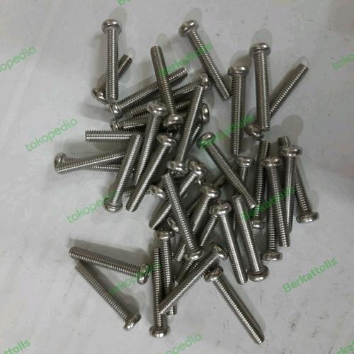 Jual Baut JP stainless 304 M4 x 25 baut obeng kembang pan philip head - Jakarta Utara ...