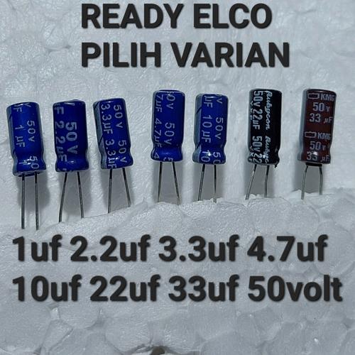 Jual elko elco 1uf 2.2uf 3.3uf 4.7uf 10uf 22uf 33uf 50v 1 2.2 3.3 4.7 ...